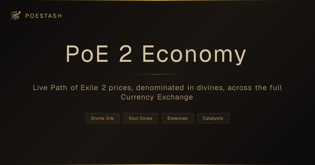 PoE 2 Economy · Live Currency & Item Prices | PoeStash